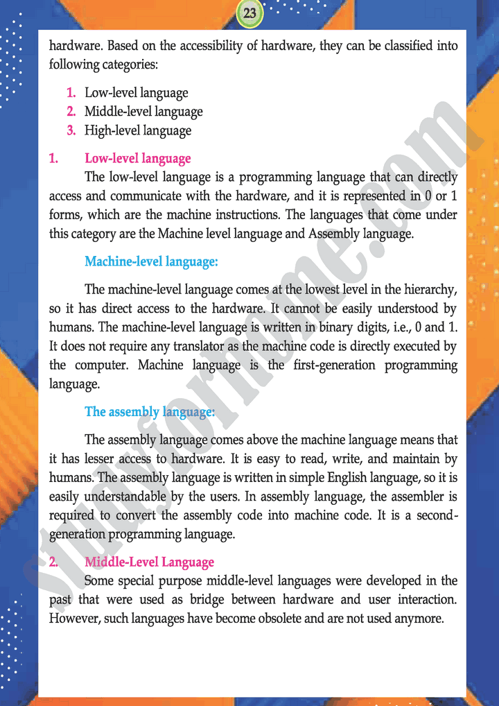 Basics Of Programming In C Unit 2 Computer Science 10th Text Book 6788